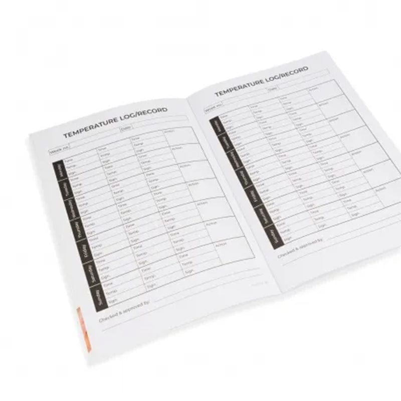 Catering Temperature Log Book