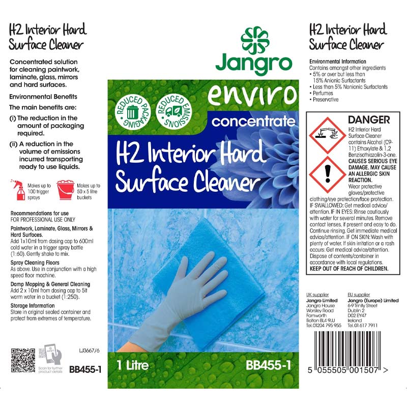 Enviro H2 Interior Hard Surface Cleaner