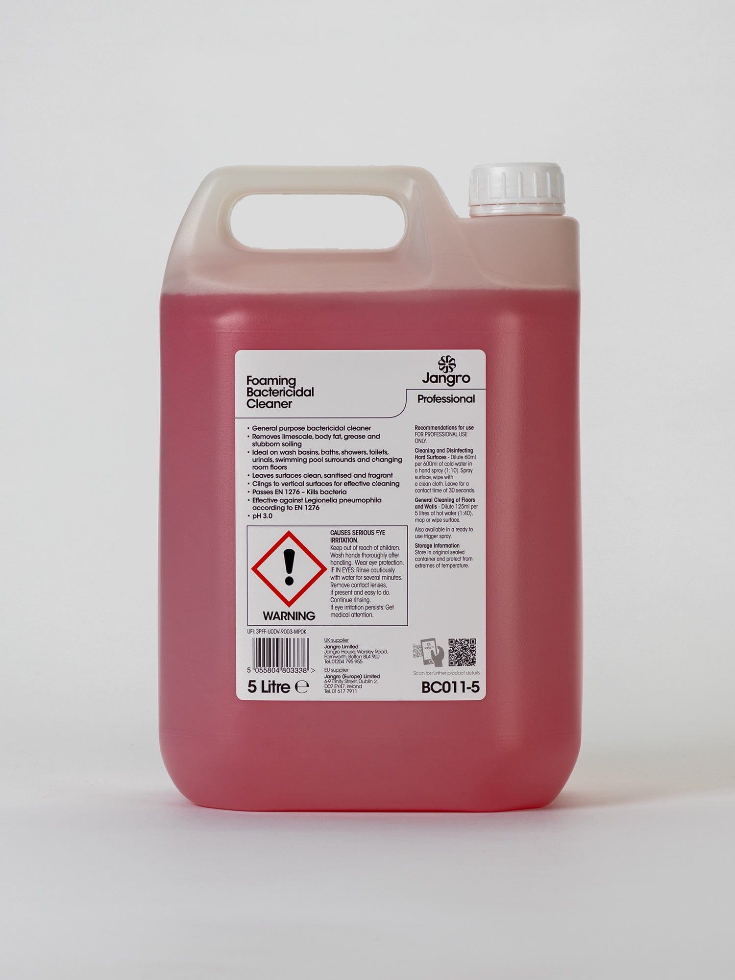 Jangro Foaming Bactericidal Cleaner 5 Litre