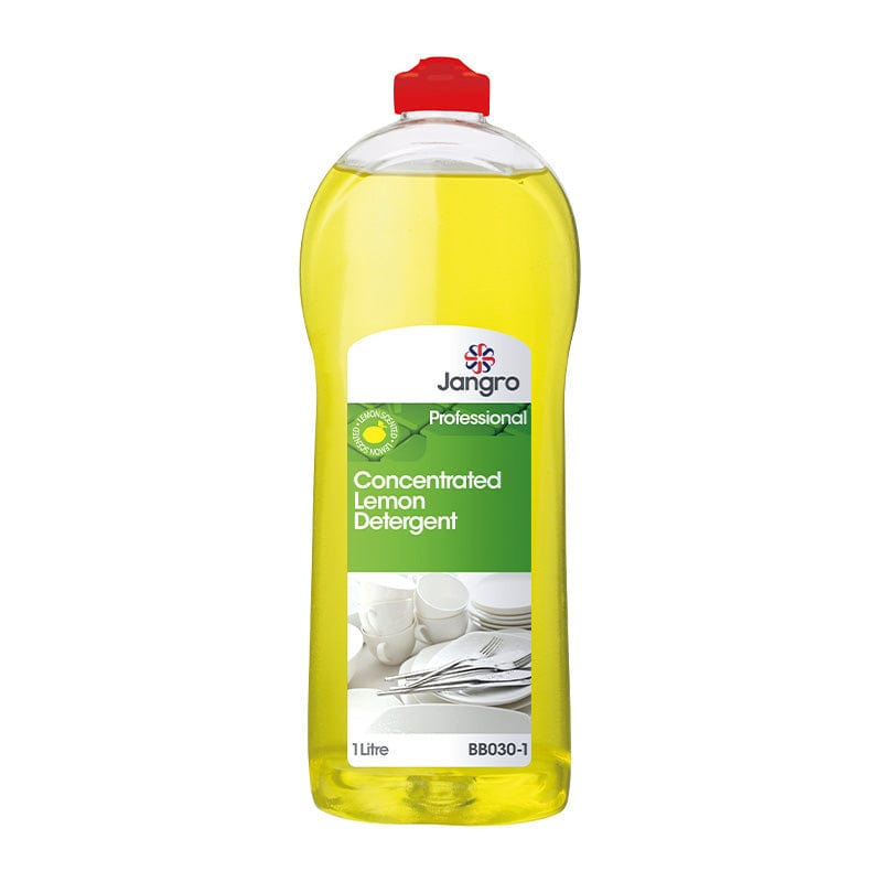 Jangro Concentrated Lemon Detergent 1 Litre - Washing Up Liquid