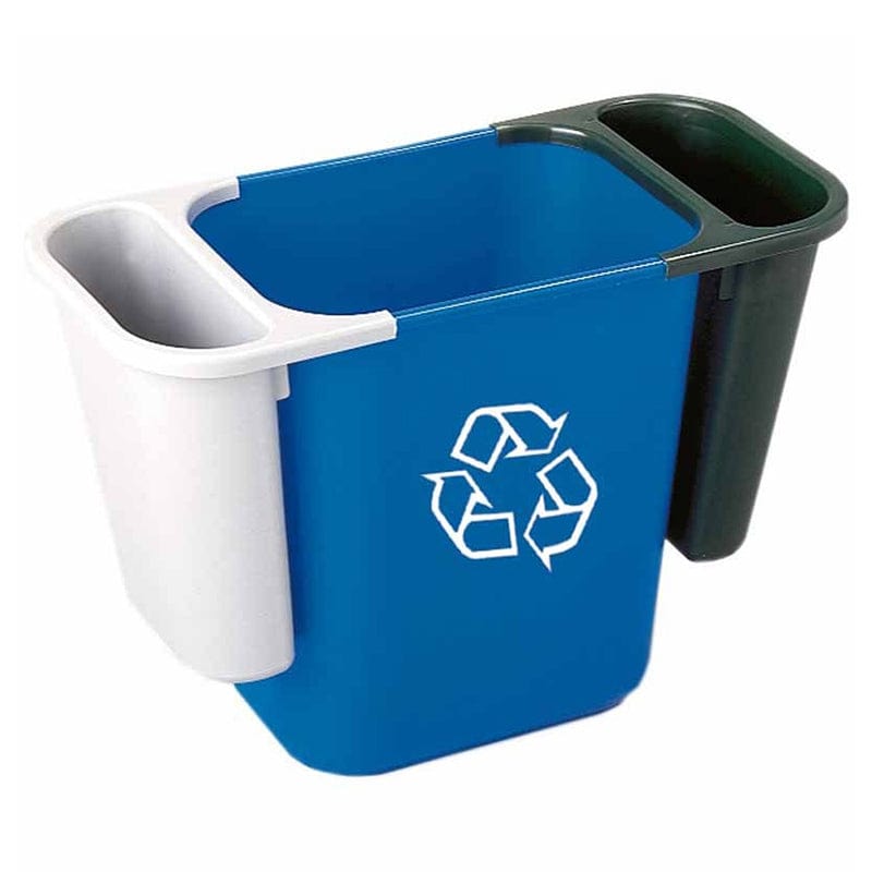 Deskside Recycling Bin Blue